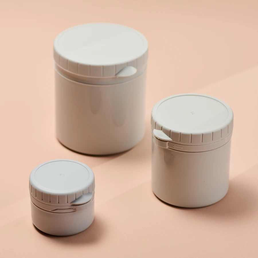 Grey Color 60ml 125ml 250ml PP Healing Ointment Container With Safety ...