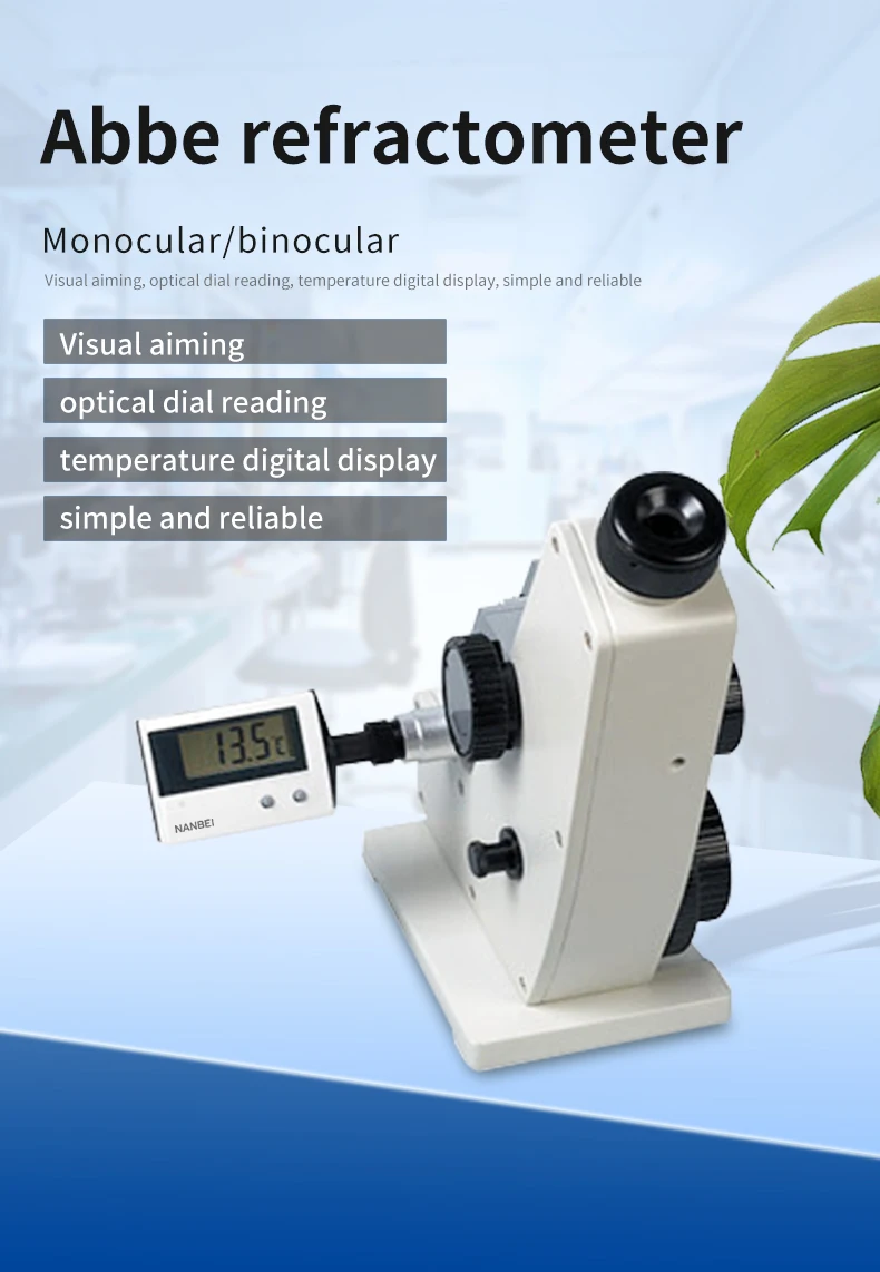 abb Honey Refractometer for Refractive Index ND, Average Dispersion NF-nc of Transparent ...