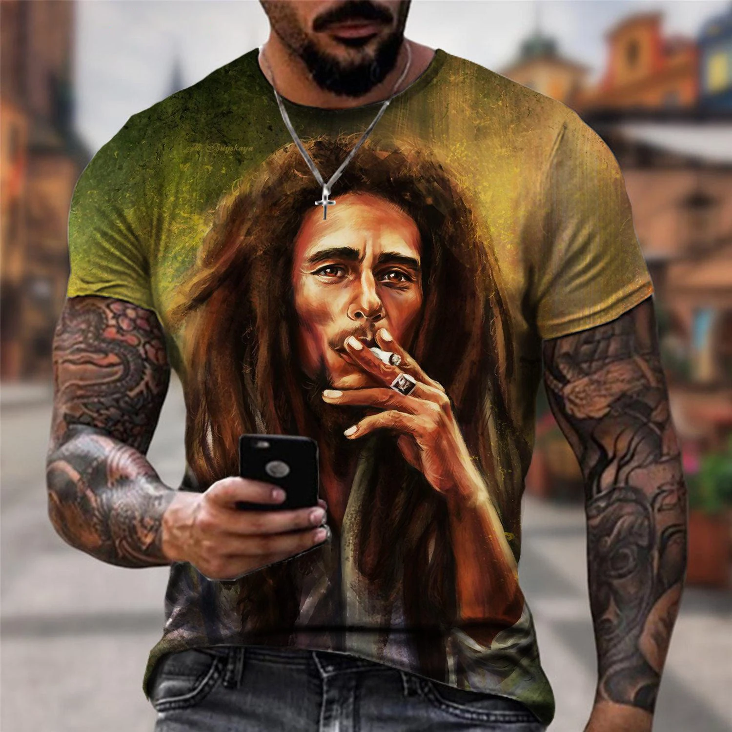 Shop Our Cool Rock Bob Marley 3D Print T-Shirts for Men