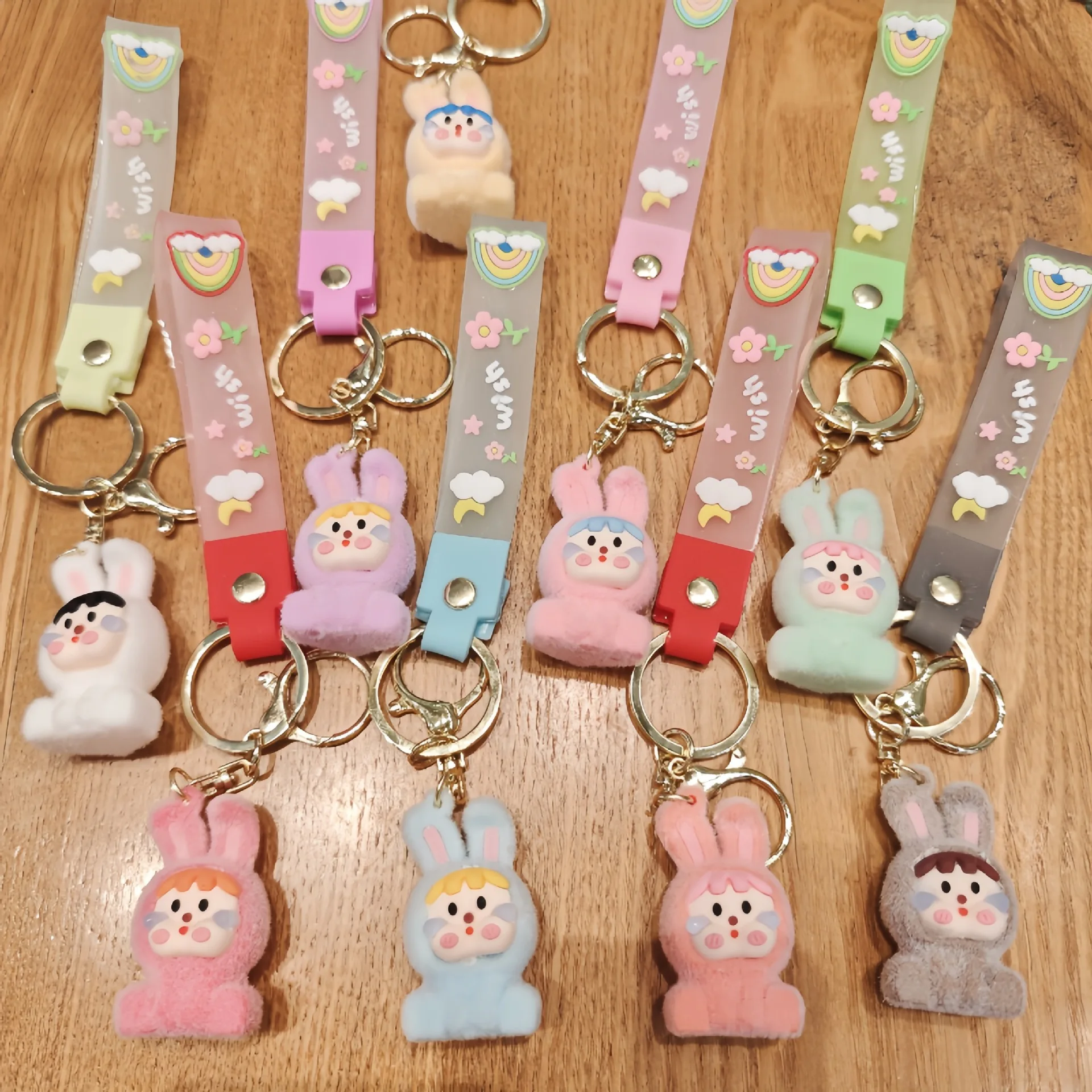 Miniature Colored Flocking Crying Baby Doll Key Chain 3d Mini Figurine ...
