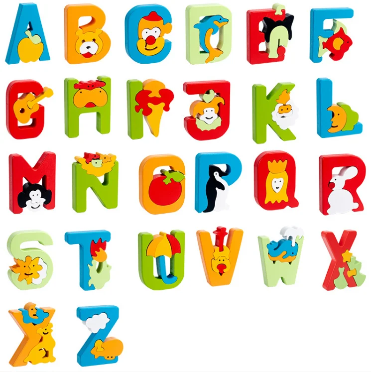 Toddlers Preschool Educational Abc Alphabet Matching Blocks Toy ...