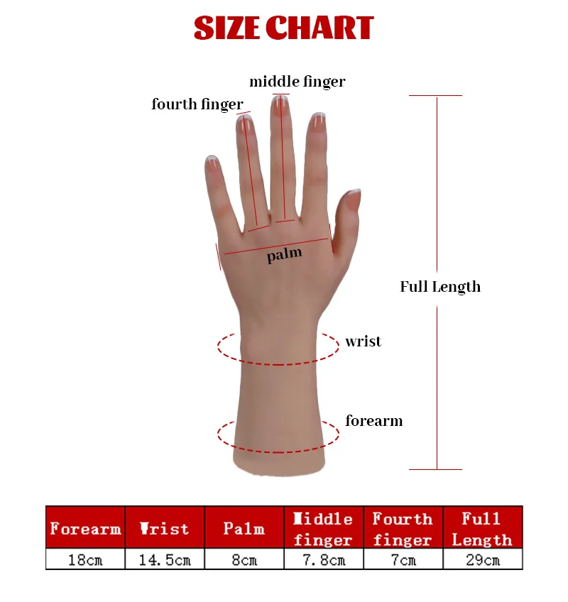 Eta Realistic Silicone Prosthetic Hand - Perfect for Practice