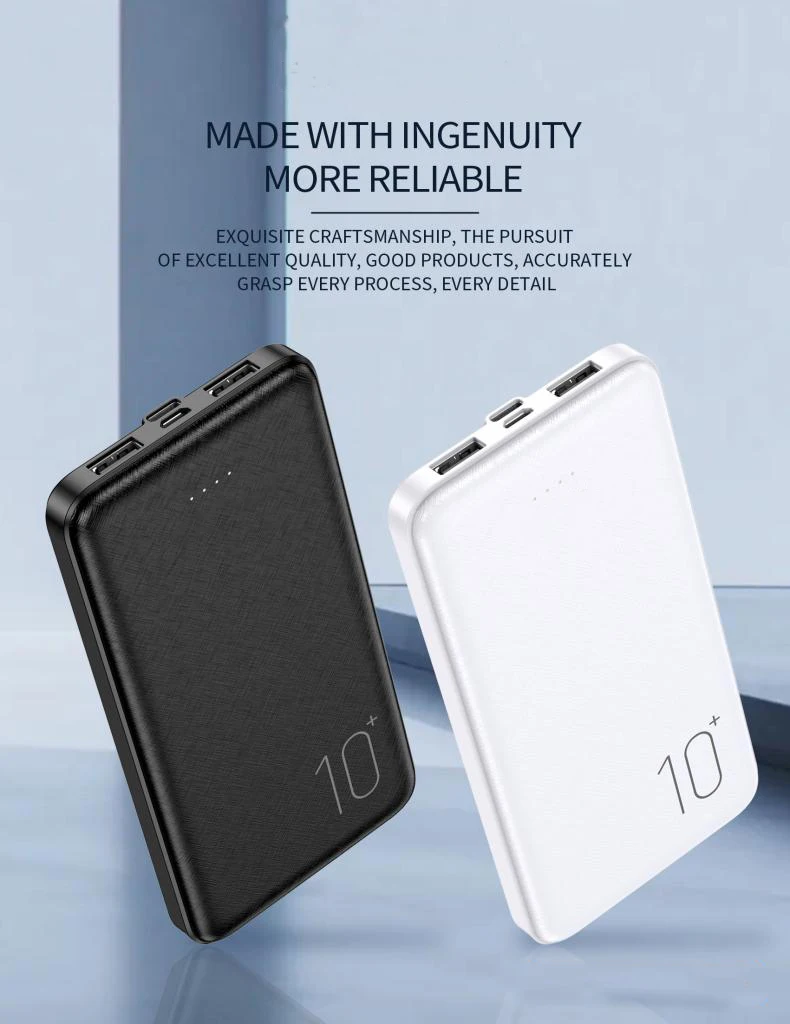Portable Battery Banks 10000mah Small Mini Power Bank Led External ...