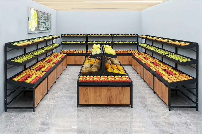 Meicheng 120cm Length Custom Layer Supermarket Fruit And Vegetable ...