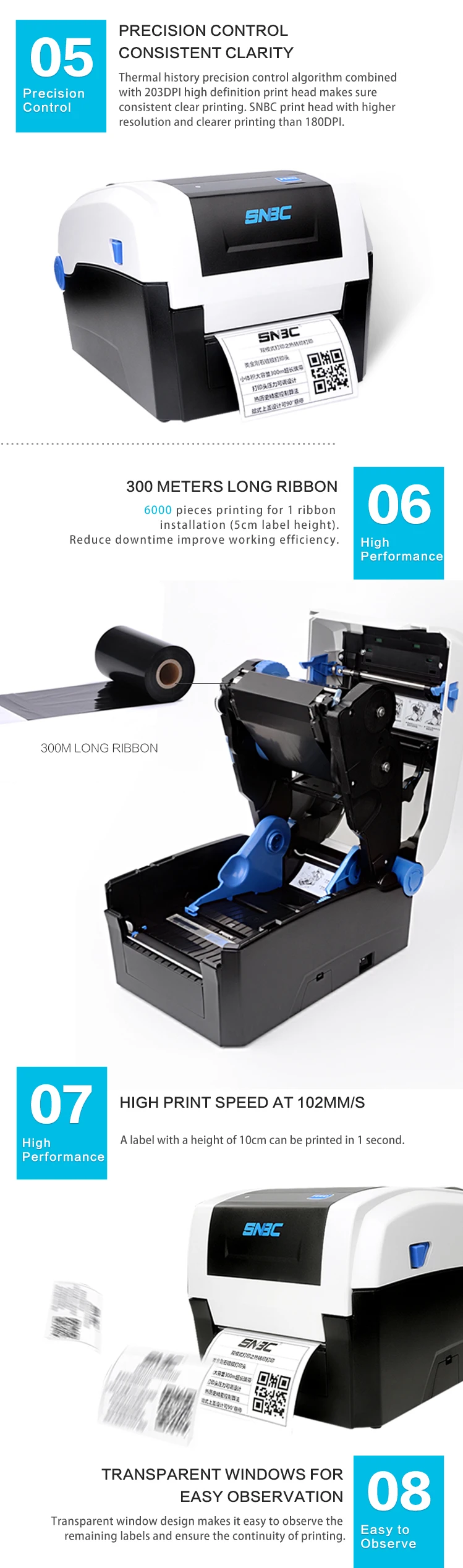 SNBC BTP-3210E Portable Label Printer - Efficient & Reliable