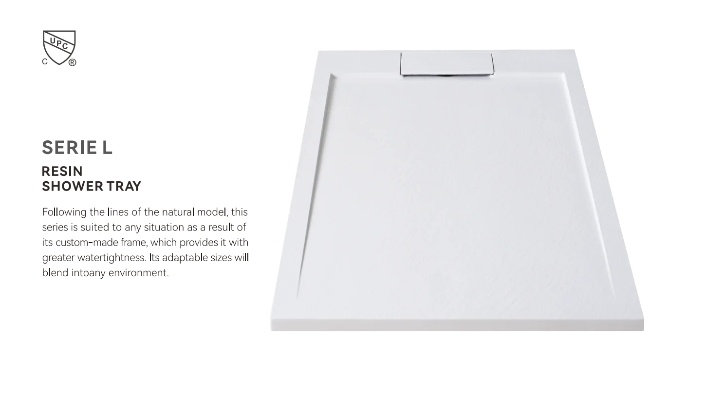 Customized Size Solid Stone Resin Anti-Slip Shower Base