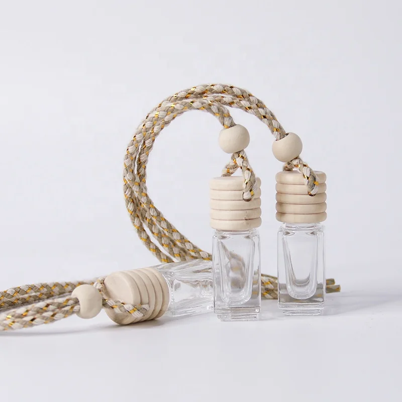 Glass Car Perfume Bottles Pendant 4ml 8ml Cylinder Round Shape Car ...