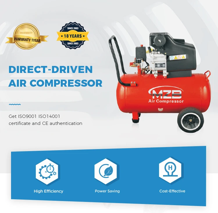 Mzb 50l 2hp Direct Drive Pcp Electric Air Compressor For Pneumatic ...