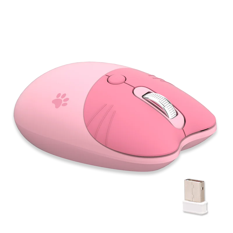 2024 Cute New Design Ip Optical Mouse 2.4ghz Wireless Cat Shape Mouse ...