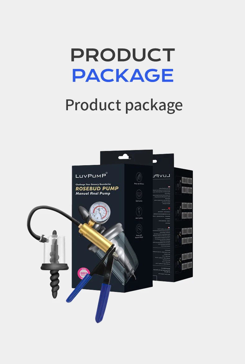 Manual Rosebud Vacuum Pump Pro Series 3 Plug Set Electric Male Female ...