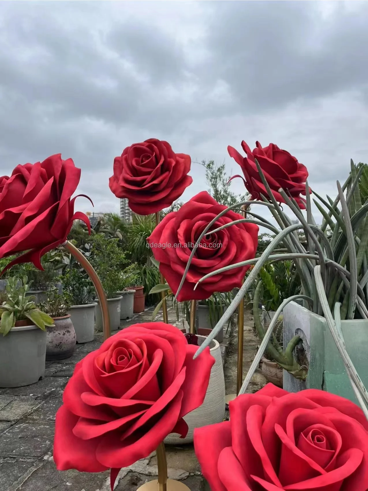 Hand Made Custom Giant Flower EVA Rose Window Display Weeding Supply ...