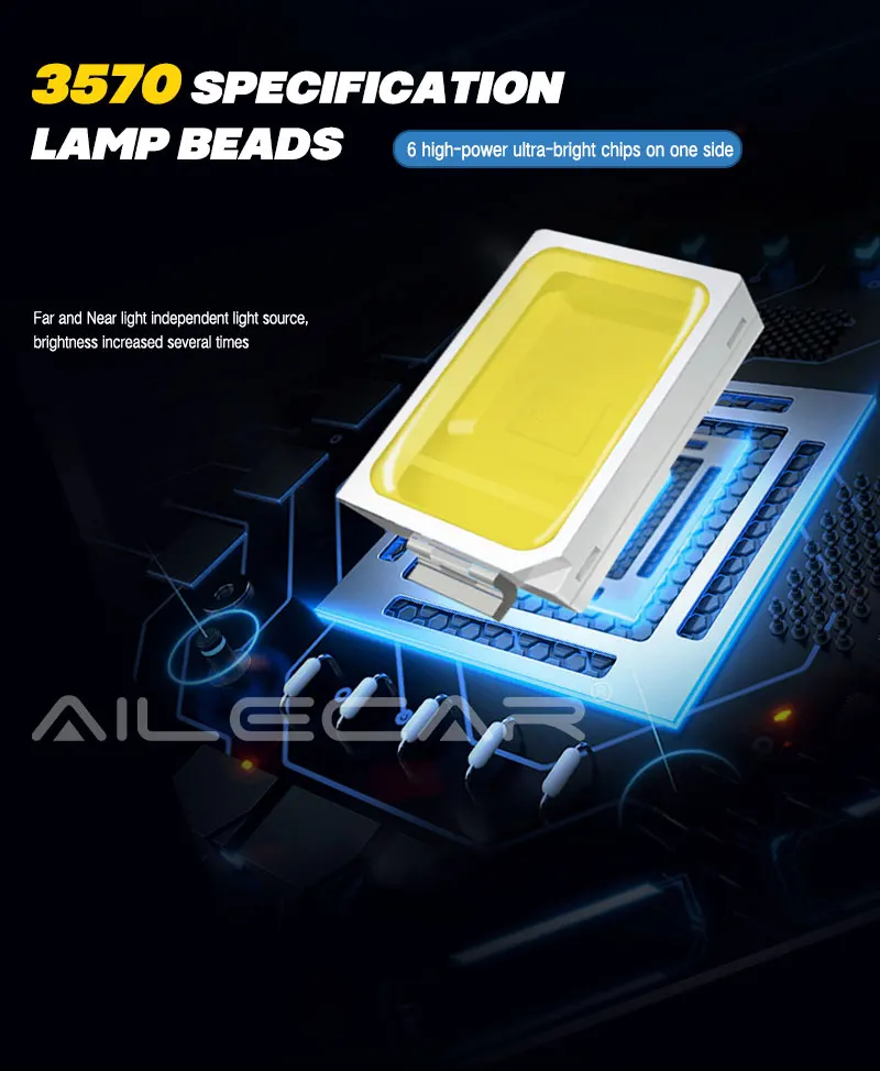 Upgraded Headlamp Retrofit 90W Matrix Mi Ni H4 LED Auto Headlight Bulb ...