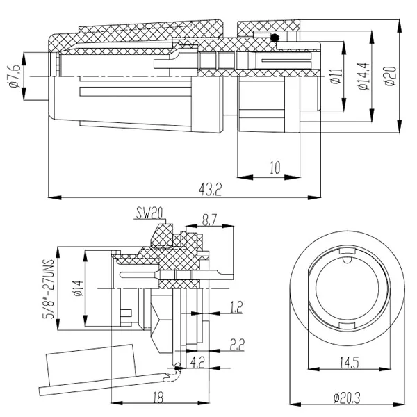 Dy07 Plastic Waterproof Cable Connector Ltw Z108 Connector - Buy Cable ...