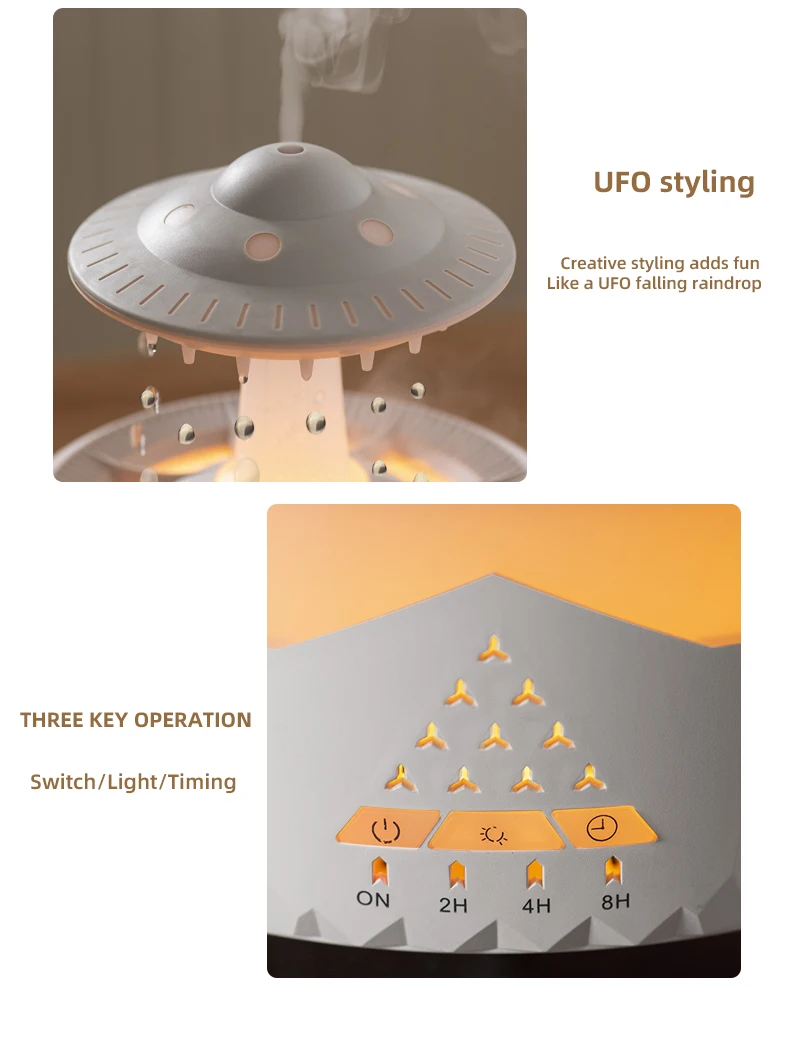UFO Air Humidifier - Aroma Diffuser with Ultrasonic Control