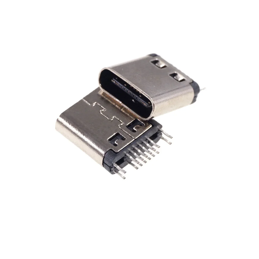 USB-C Female Connector - 16 Pin, 0.8mm PCB Splint Mount