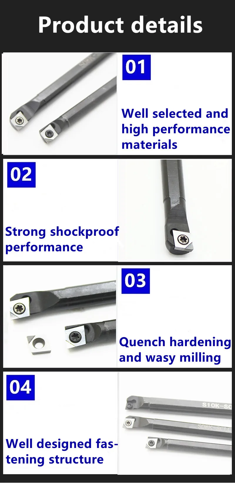 CCMT060204 PCD Boring Bar - Precision Tool Holder SCLCR06