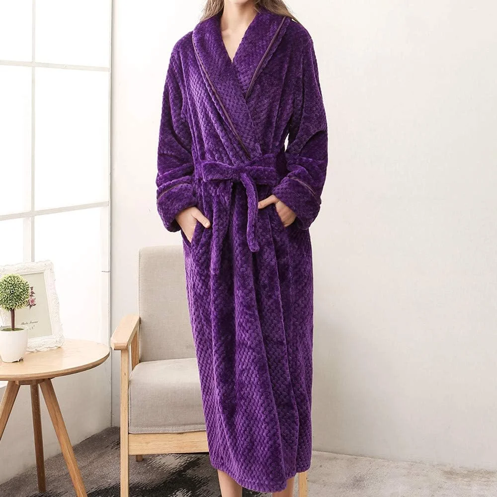 Vshine Luxury Custom Multistyle Flannel Polyester Spa Bathrobes