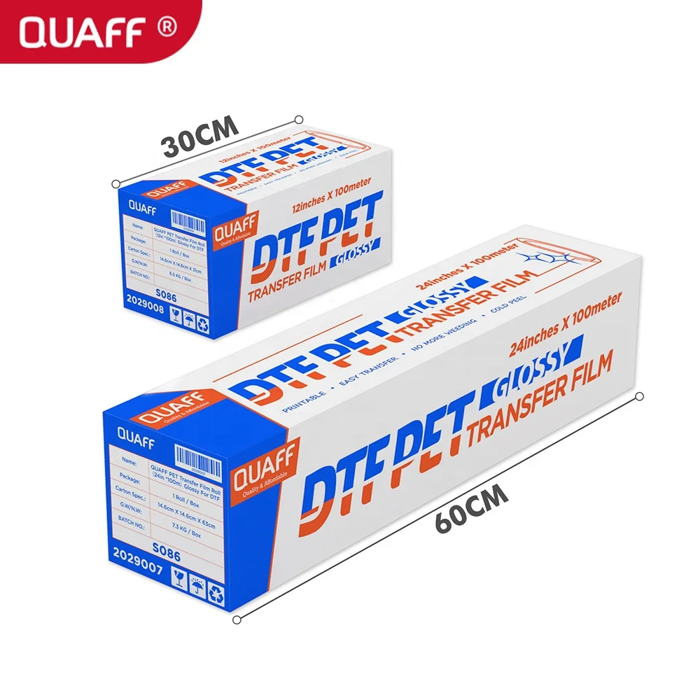 Quaff Wholesale Dtf Film Heat Transfer Pet Film For Dtf Printer 30cm ...