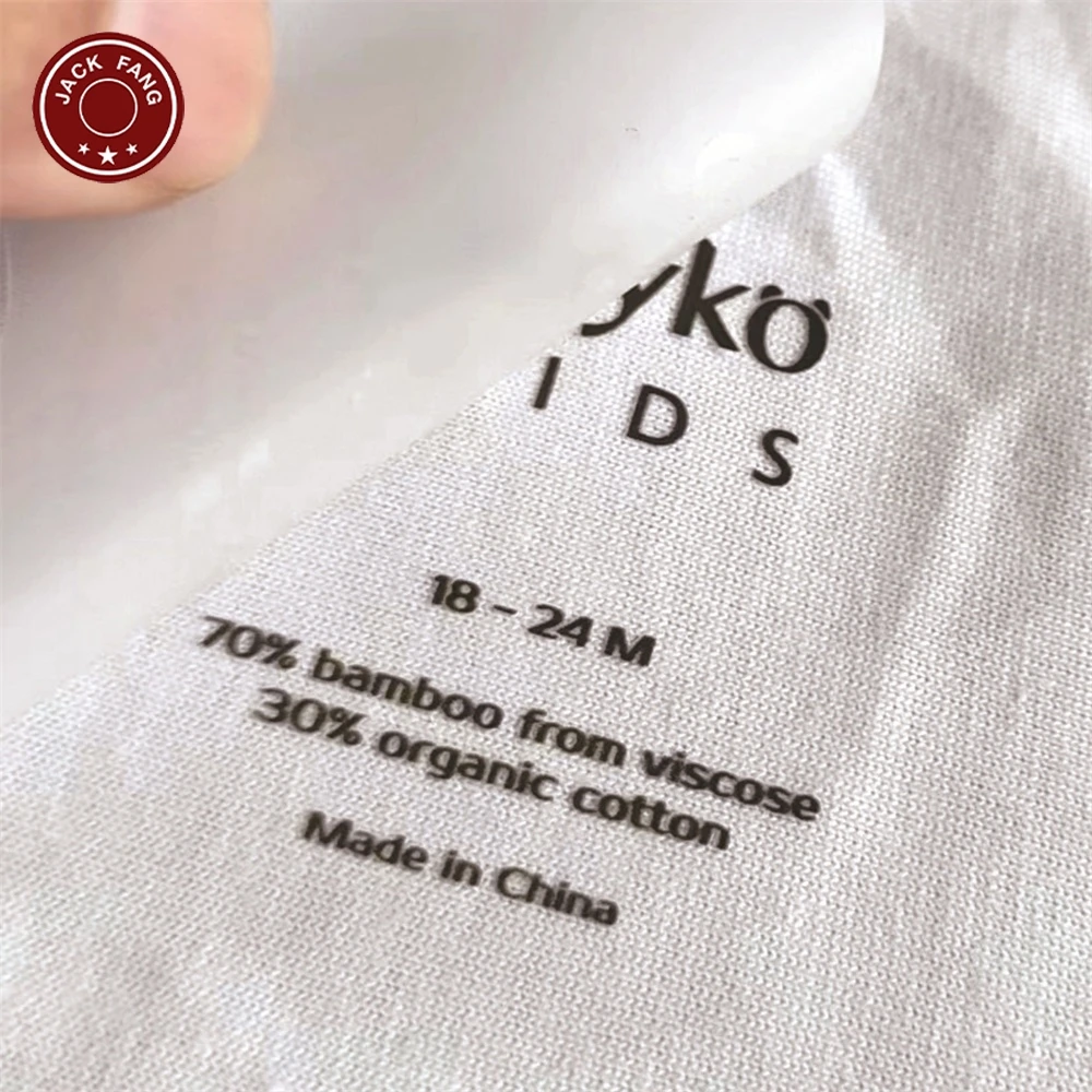 Custom T-shirt Neck Labels Paper Laser Puff Print Heat Transfer Tags ...