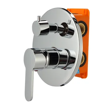 Bathroom Iin Wall 5 Way Concealed 3 Function Bath Shower Faucet Body Mixer Valves Brass Rough-in ...