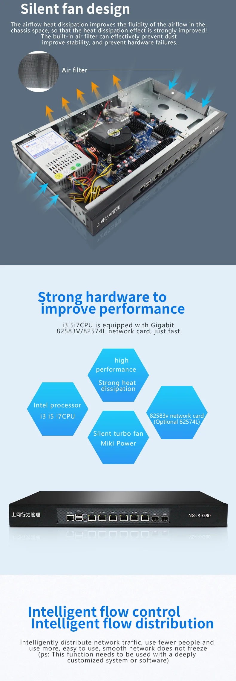 1u Rack Mount Firewall Lga1151 9700 2.5gigabit 6lan Ethernet ...