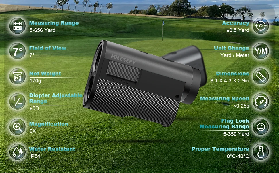 Mileseey Long Range Distance Sensor Hunting Digital Golf 600m/1000m ...