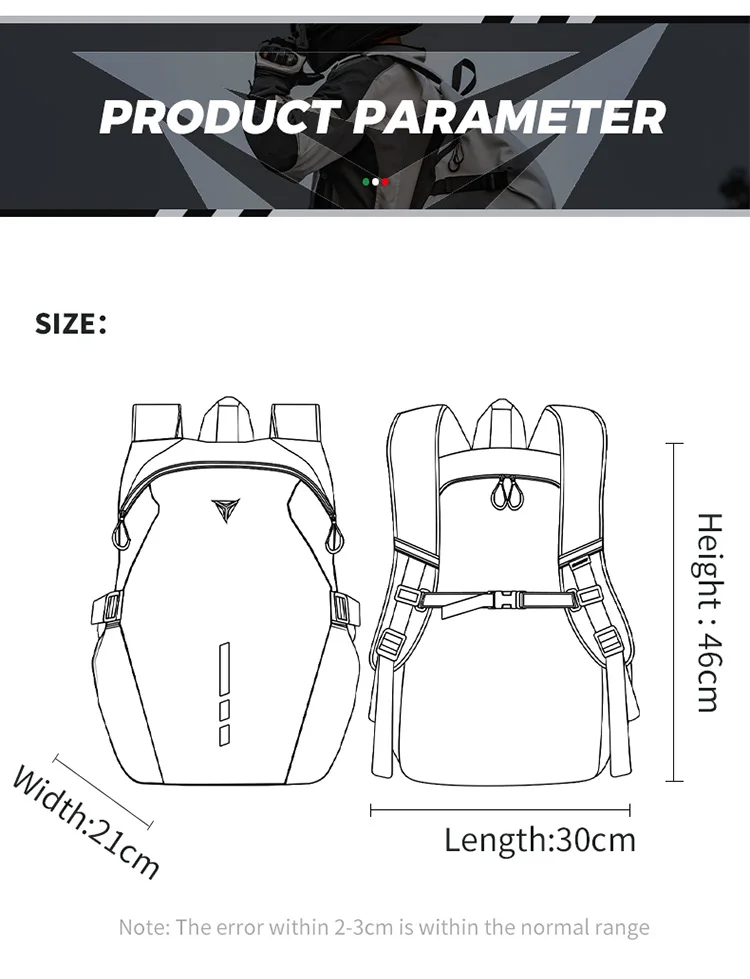 MOTOWOLF Waterproof Motorcycle Backpack - Ideal for Outdoor Riding