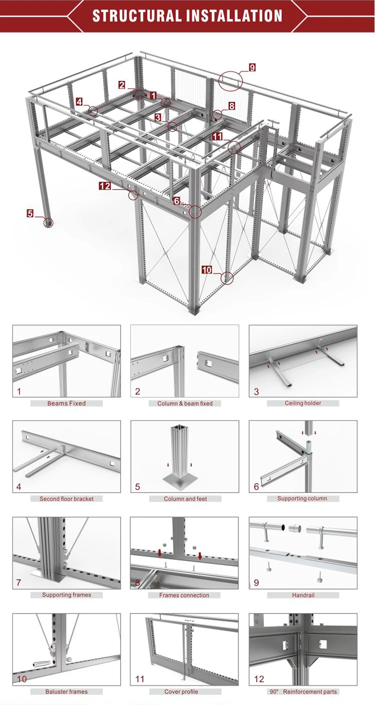 Custom Modular Double Deck Storey 1200x600cm Tradeshow Stands