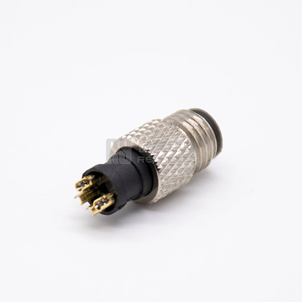 4way M8 Push Pull Electrical Connector Plug Male Cable Connector ...