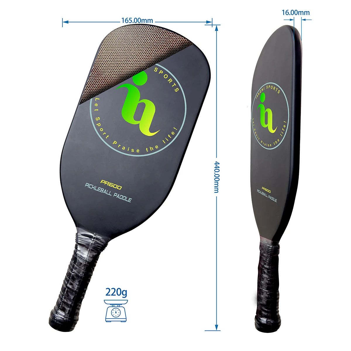 Custom Pickleball Paddles - Carbon Fiber & Ergonomic Grip