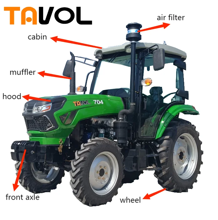 4WD Tractor 70HP - High Productivity Farming Machine