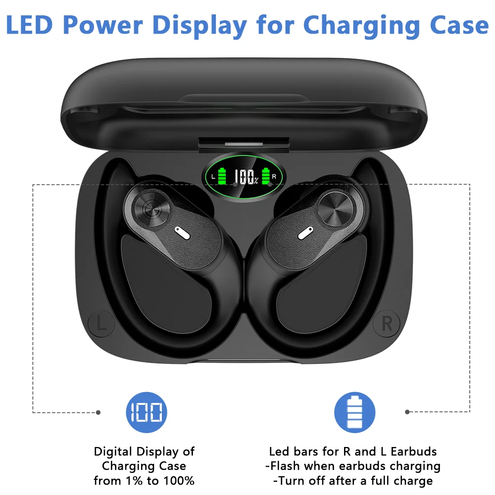 Original T60 TWS Earphones Wireless Earbuds BT V5.3 IPX6 Waterproof ...