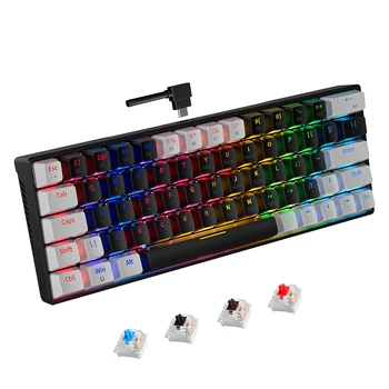 Sama Custom 60% Gaming Keyboard Teclado Mechanical Switch 61 Keys ...
