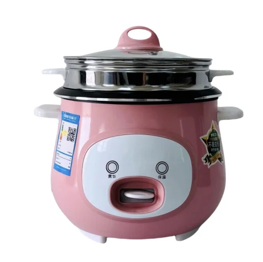 Mini size cylinder type rice cooker, luxurious new process color metal ...