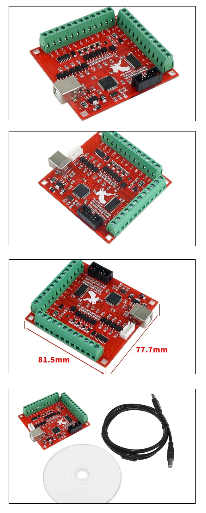 4 Axis Usb Cnc Controller Card 100khz Breakout Board Wholesale Mach3 ...