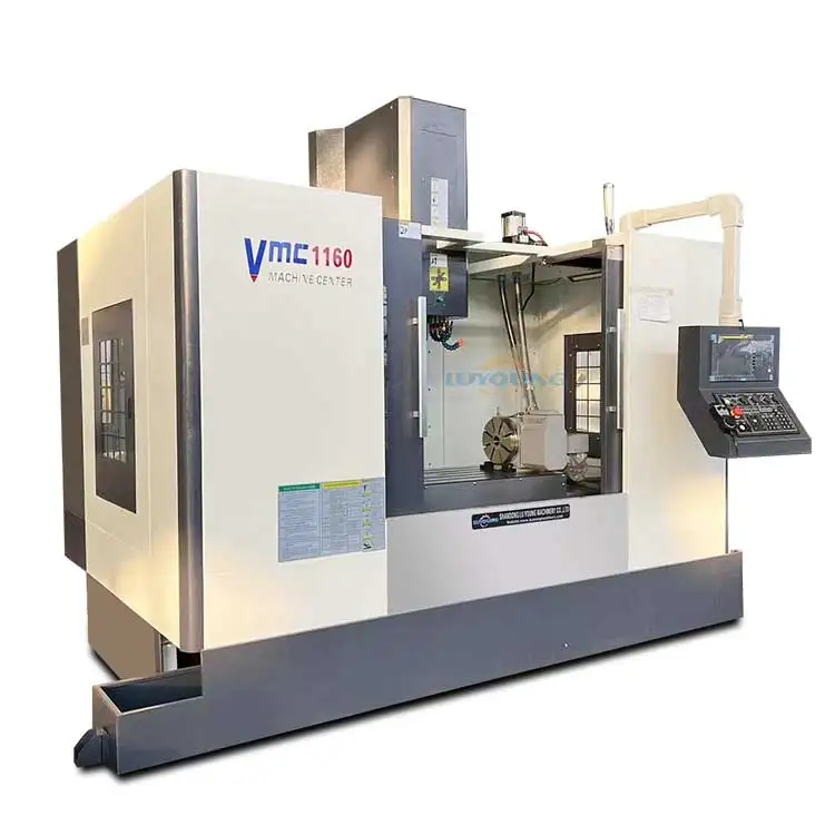 Vmc1160 5 Axis Cnc Milling Vertical Machining Center With Gsk/ Fanuc / Siemens Control System ...