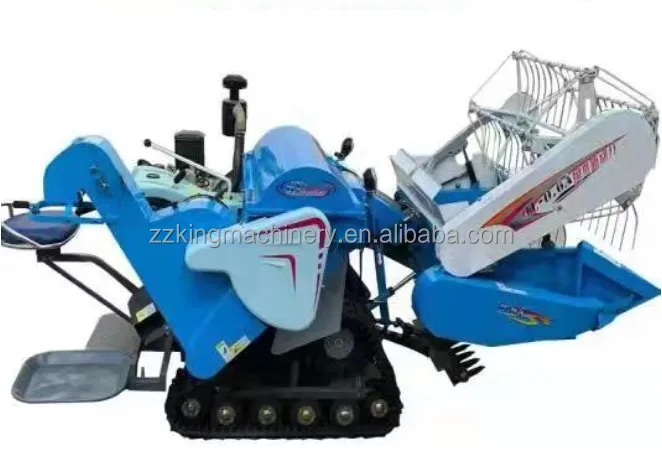 Small Self-propelled Rubber Track Combine Harvester / Mini Paddy ...