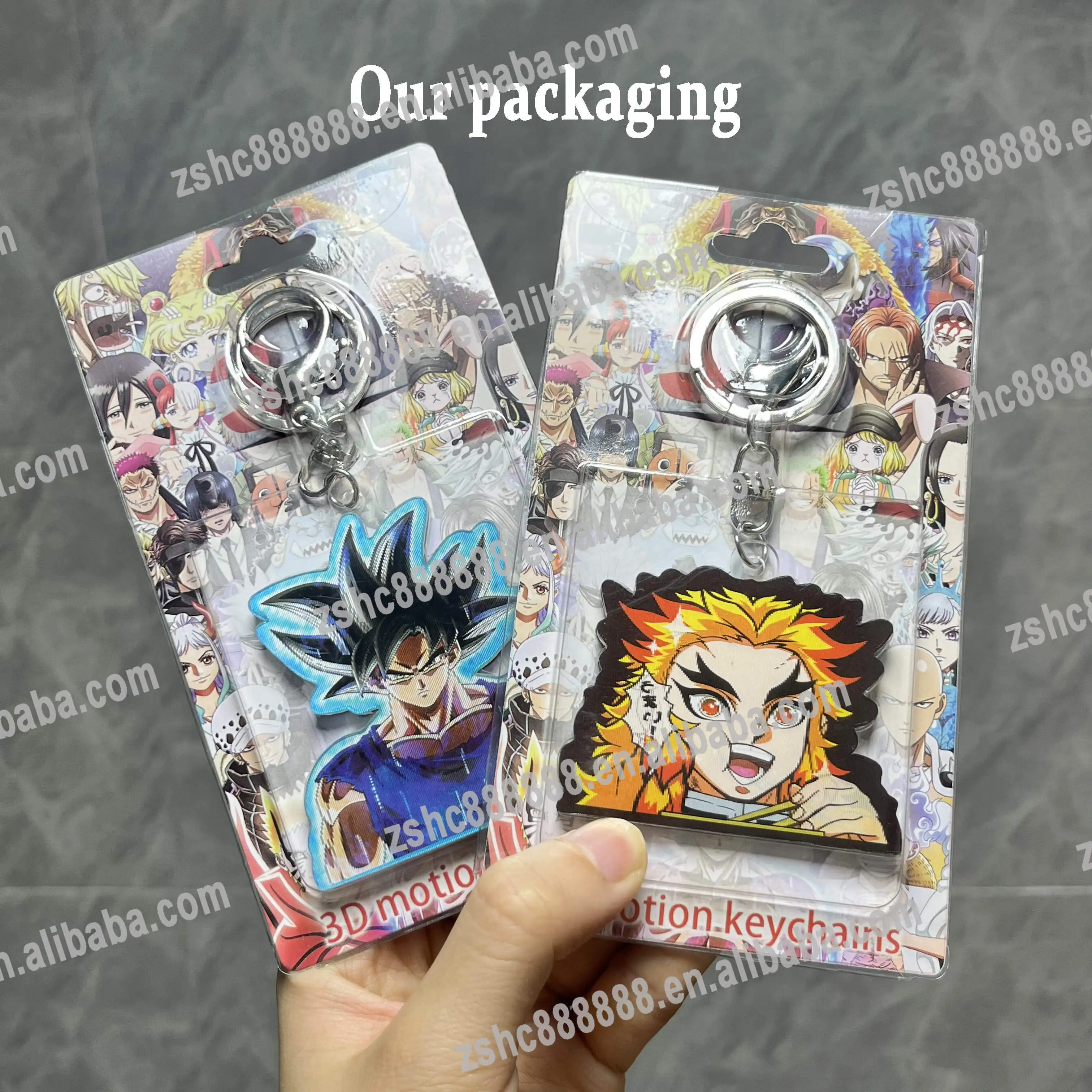 150 Designs 3d Motion Keychains Anime Demon Slayer Spy X Family Cute ...