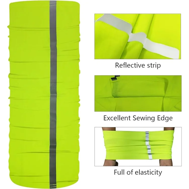 Reflective Bandana Face Mask Neck Gaiter, Scarf Headbands Balaclava ...