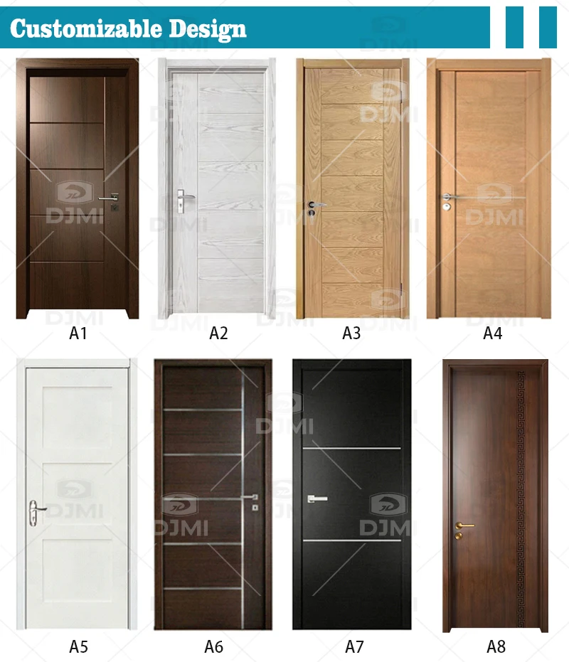 Modern Wood Door Design Nature Veneer Solid Wood Door Bedroom Interior ...