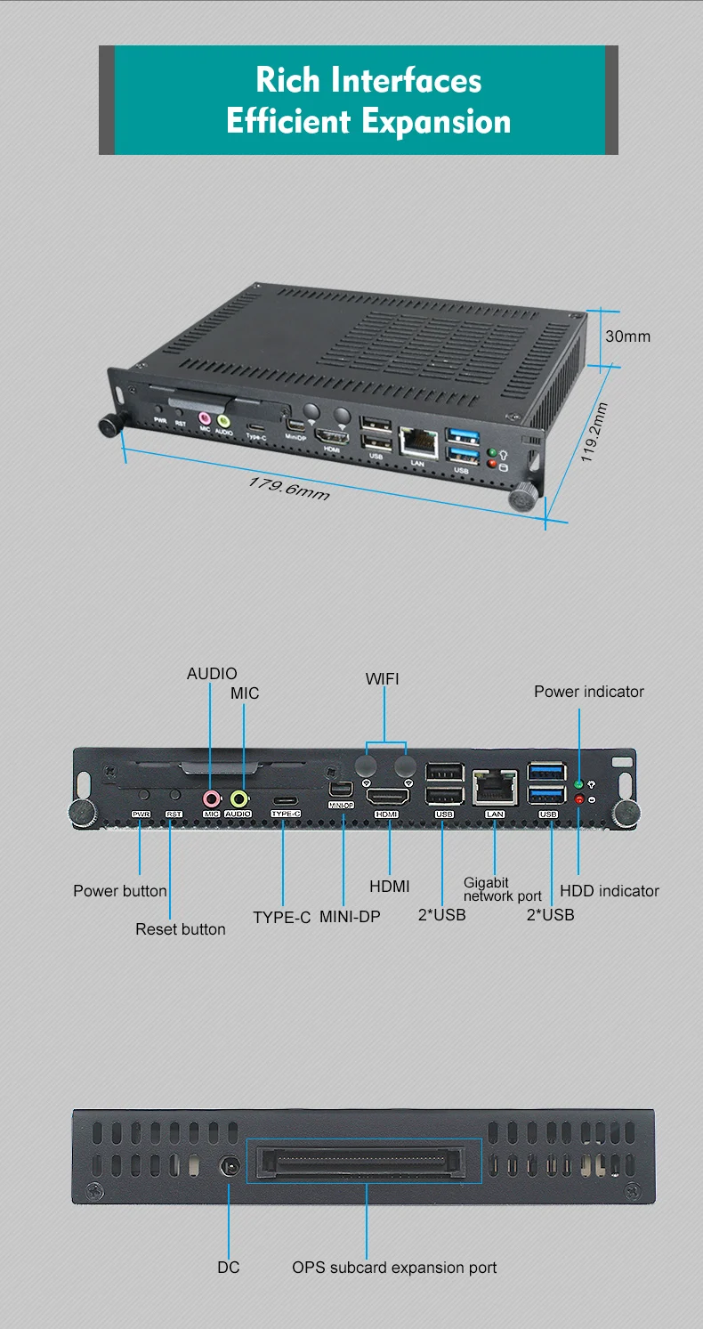 Zunsia 2024 Latest New 4k Mini Ops Computer Embedded Ddr5 48gb Ram 4 ...