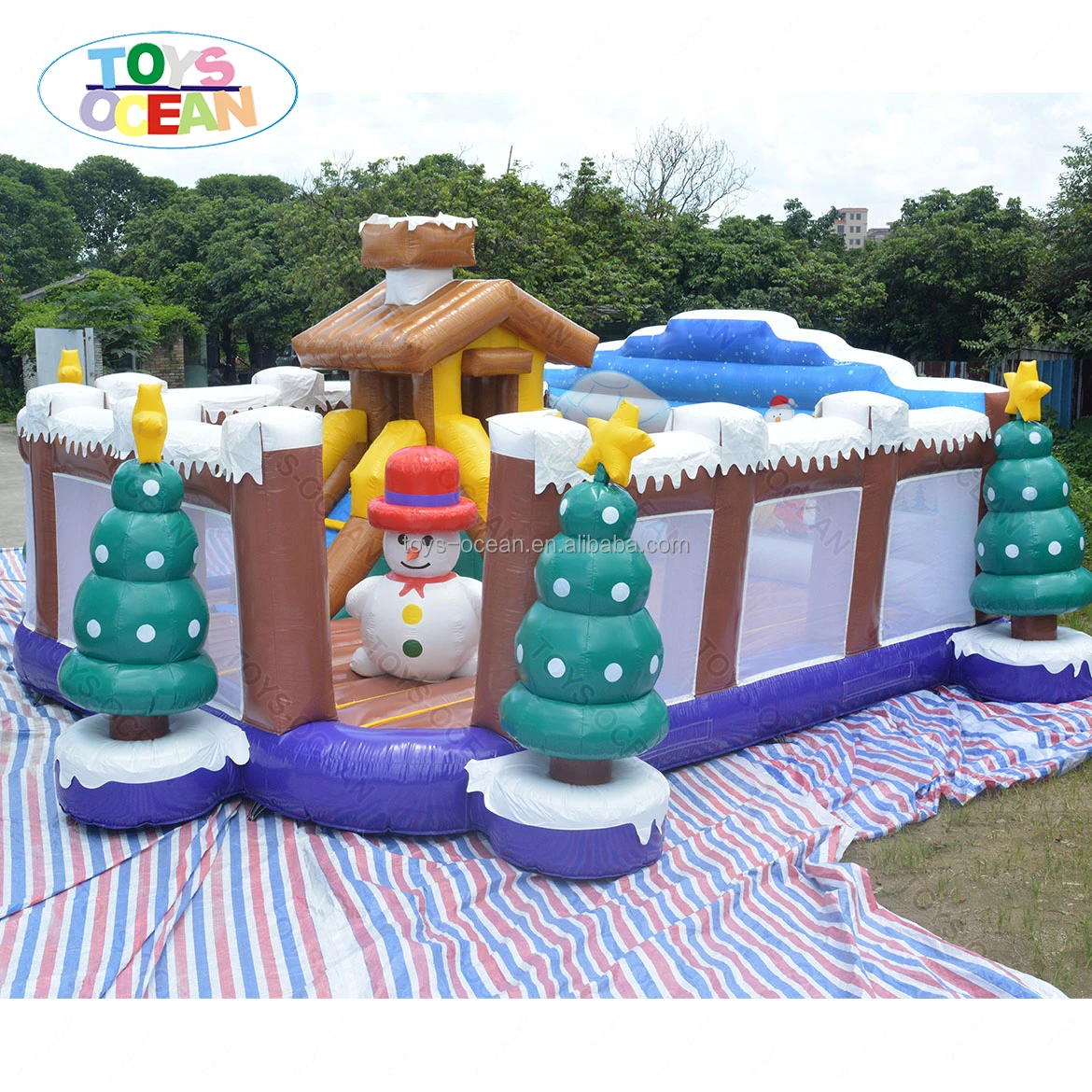 Factory Customized Christmas Playground Inflatable Bounce Combo ...