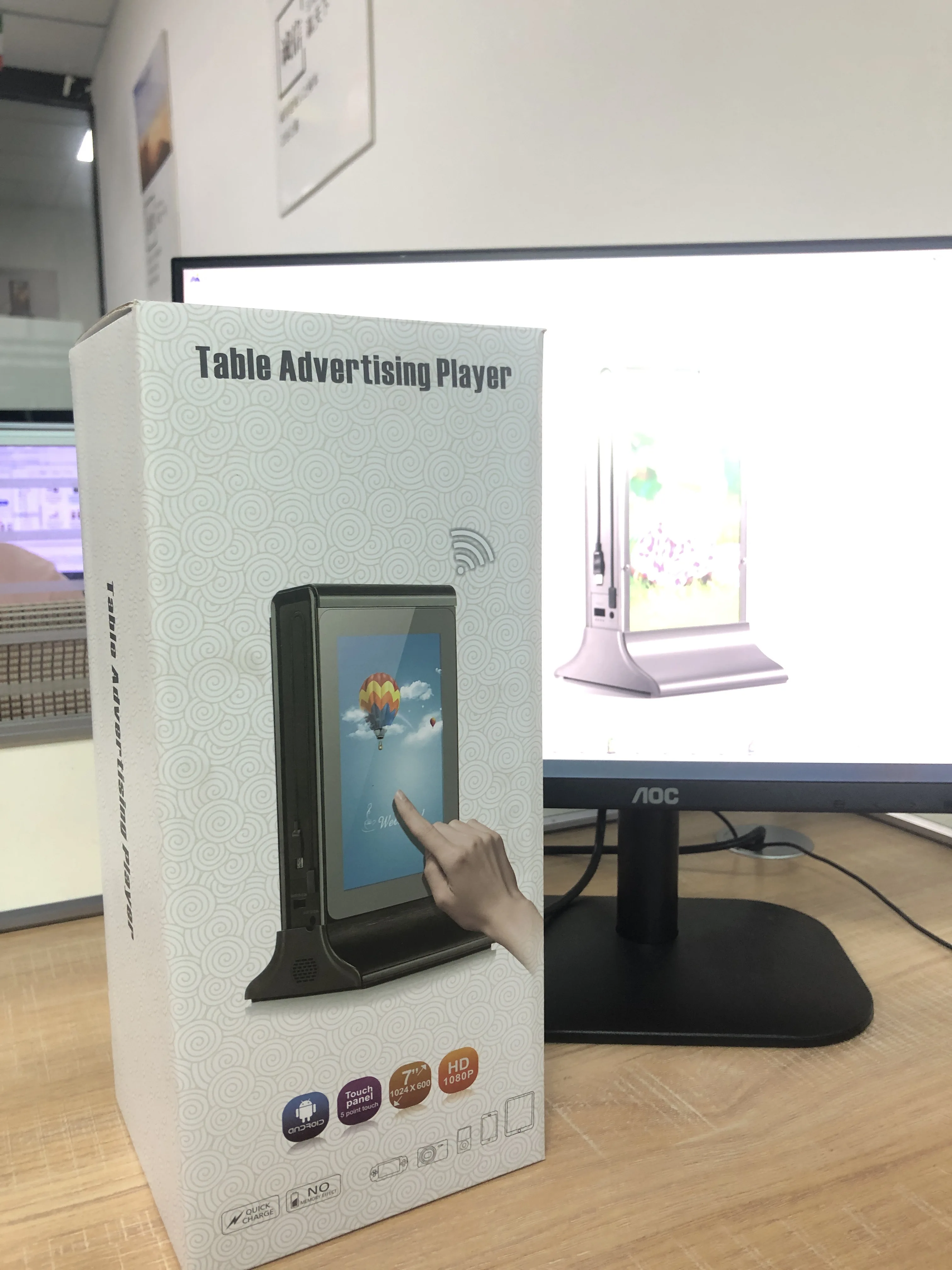 New Remotely Control Table Top Digital Menu Advertising Display ...