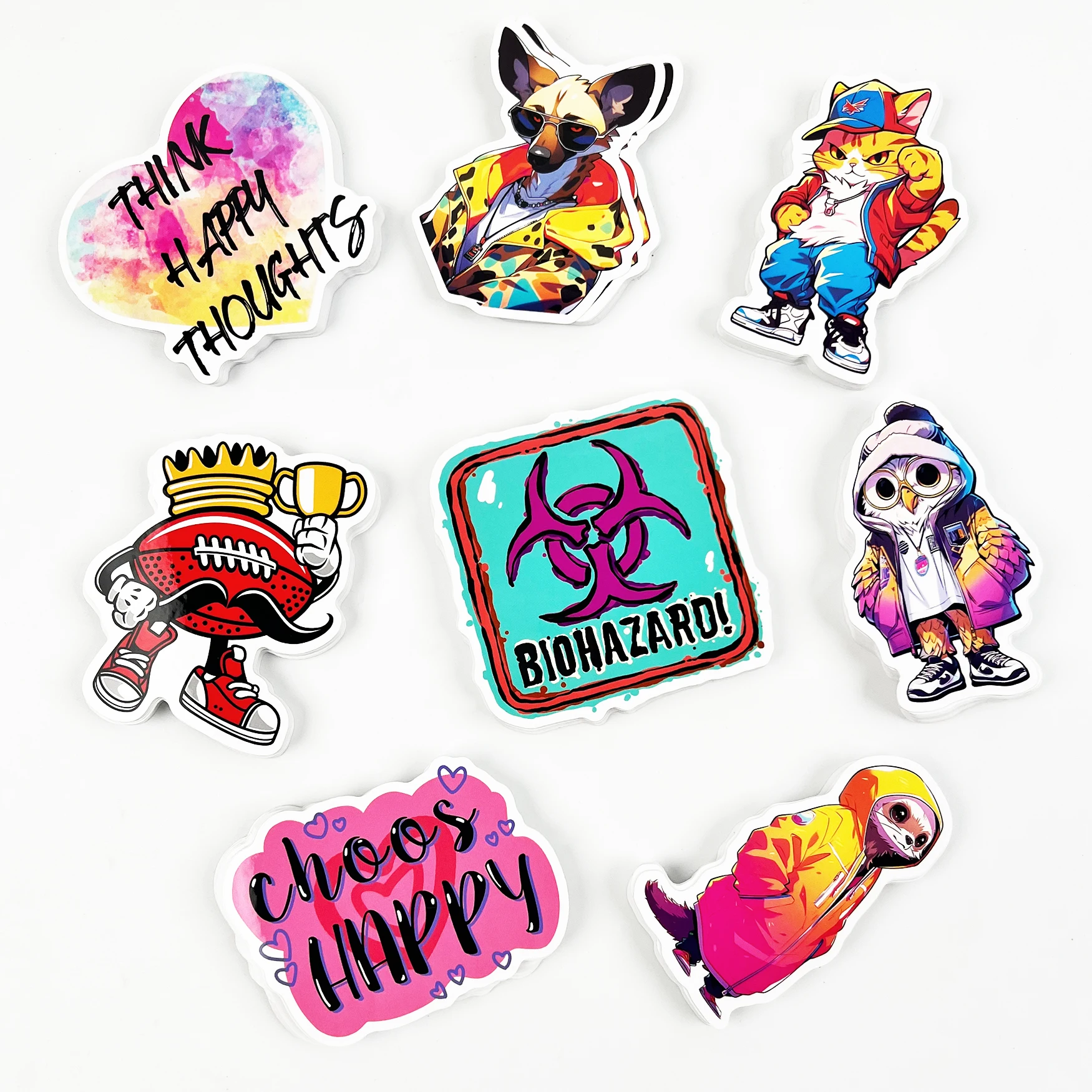 Custom Die Cut Vinyl Sticker Sheets - Holographic Labels
