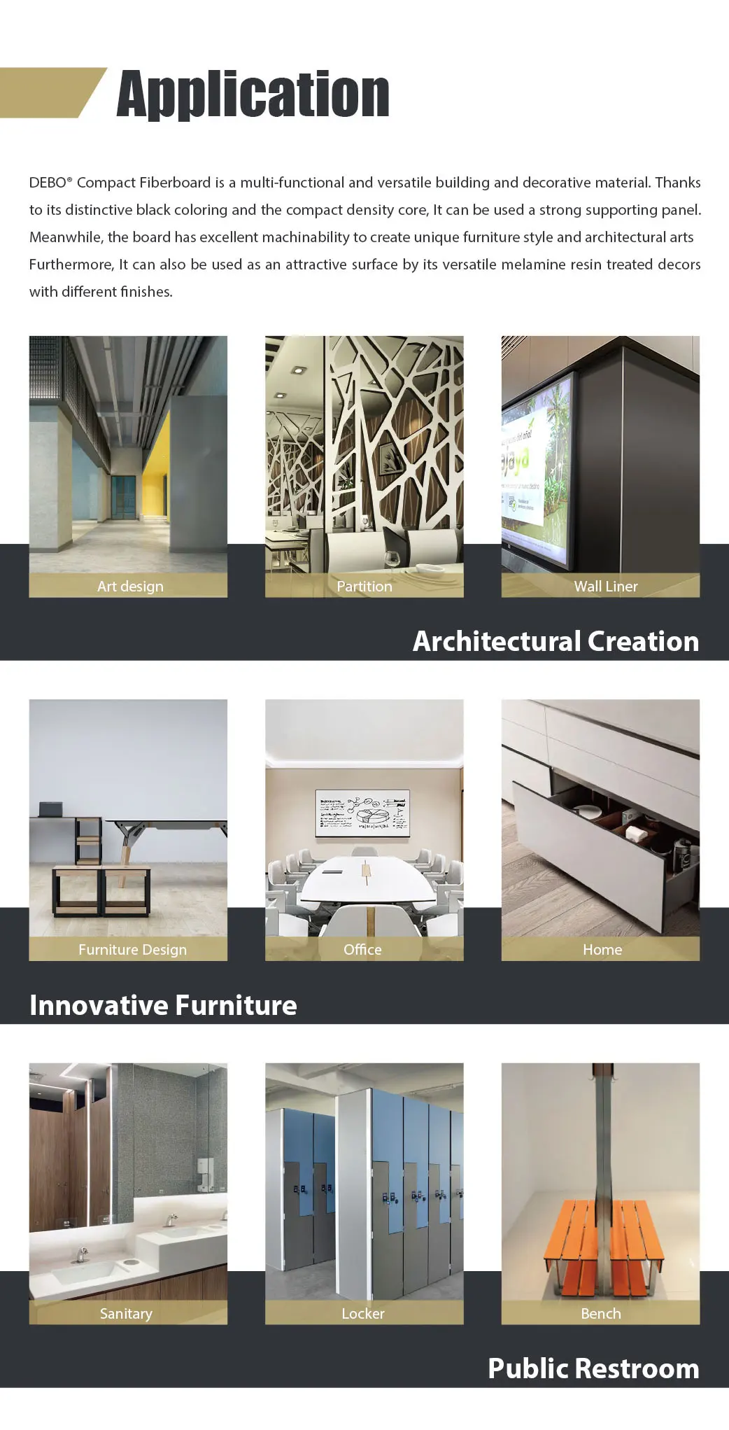 DEBO 8mm HPL Decorative Wall Panels - Durable & Stylish