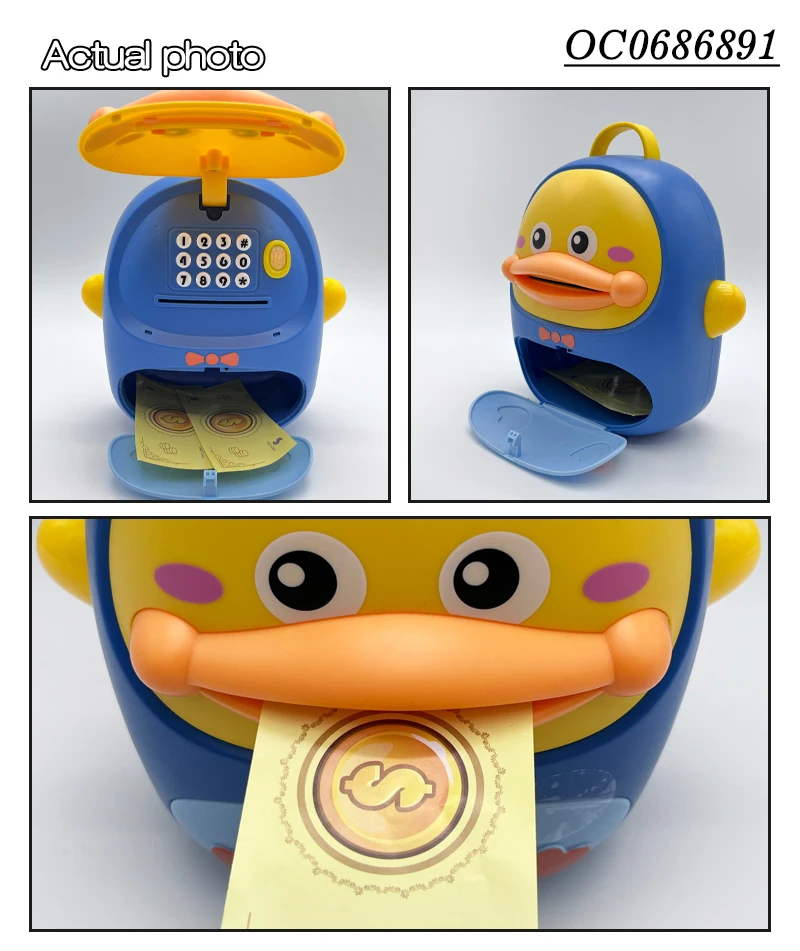 Backpack Duck Animal Money Box Piggy Bank Toy For Kids With Light Music ...