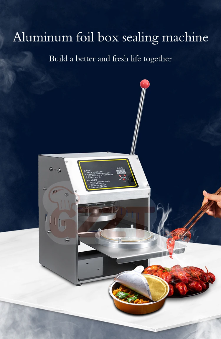 Square Round Electric Operated Take Out Food Packaging Machine