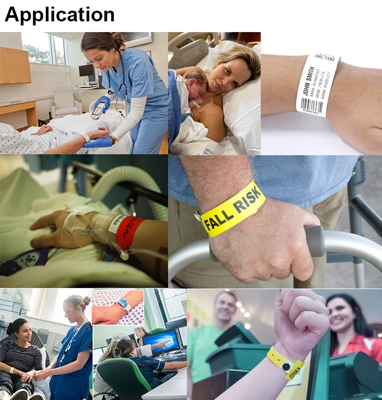 Disposable Rfid Medical Wristband Hospital Nfc Chip Rfid Bracelets For ...