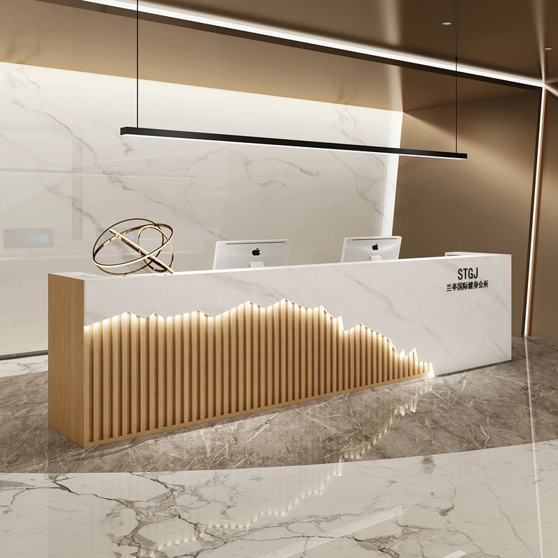 办公桌接待柜台大厅酒店办公室新设计现代定制发光二极管灯酒吧商店办公桌柜台接待 - Buy Led灯条店前台柜台上,Led灯店前台柜台上,接待处 ...