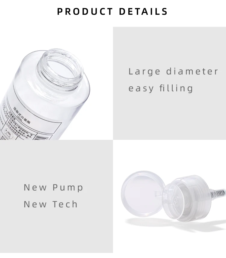 Empty Pet Plastic Bottle Dispenser 60ml 100ml 150ml 200ml Eye Makeup ...